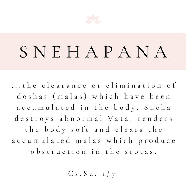 SNEHAPANA. - Lakshmi Ayurveda
