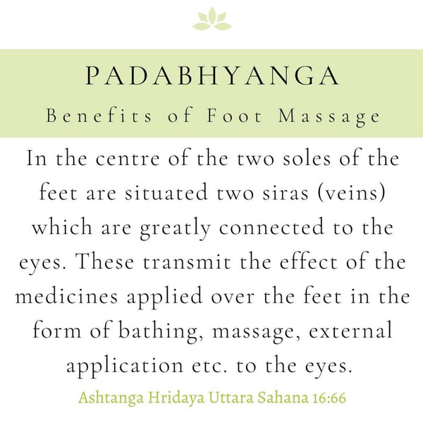 Padabyanga - Benefits of Foot Massage - Lakshmi Ayurveda